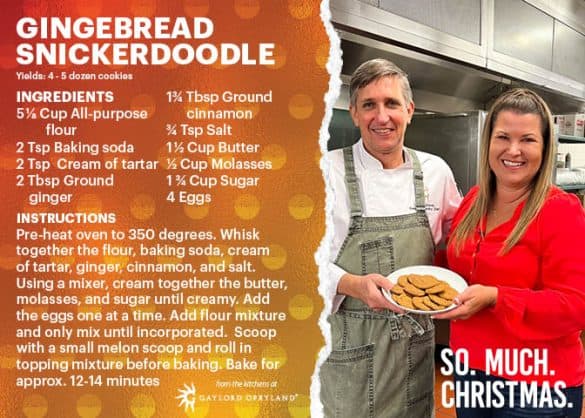 Gingerbread Snickerdoodle Cookie Recipe from Opryland Pastry Chef